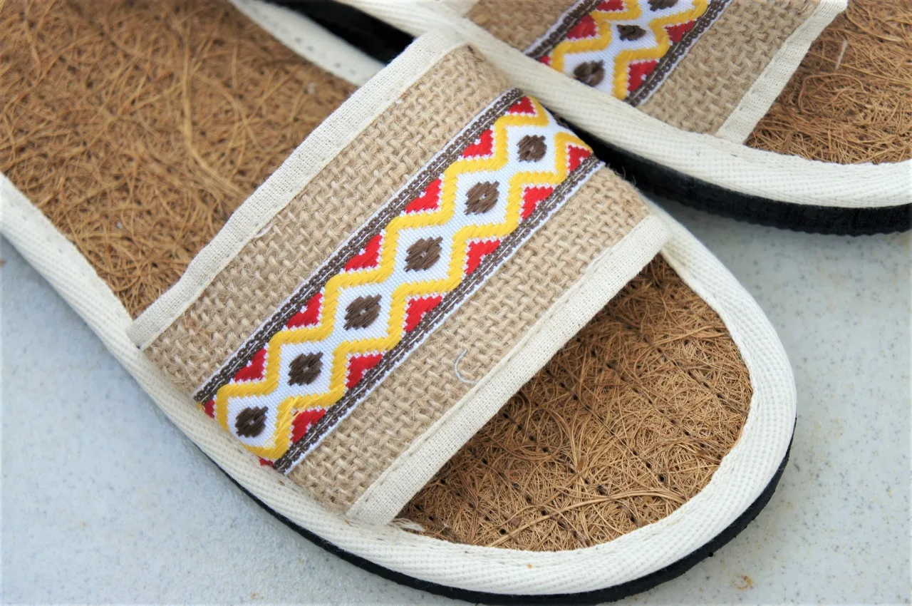100 % Thick Coconut Fiber Coir Slipper Sandals Good Coir Fiber ...