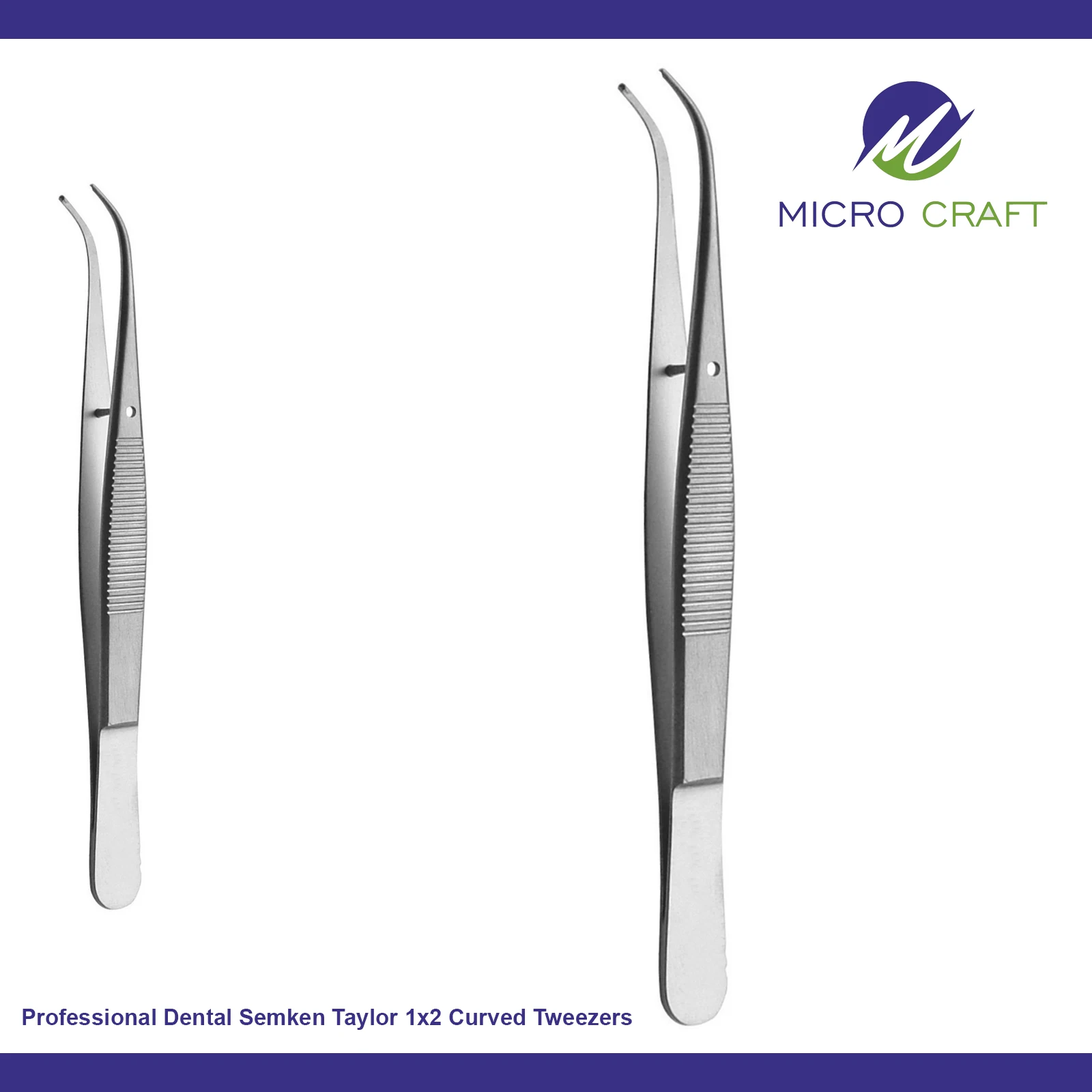 Professional Dental Semken Taylor Curved 1x2 Teeth Tweezers Dental, Set ...