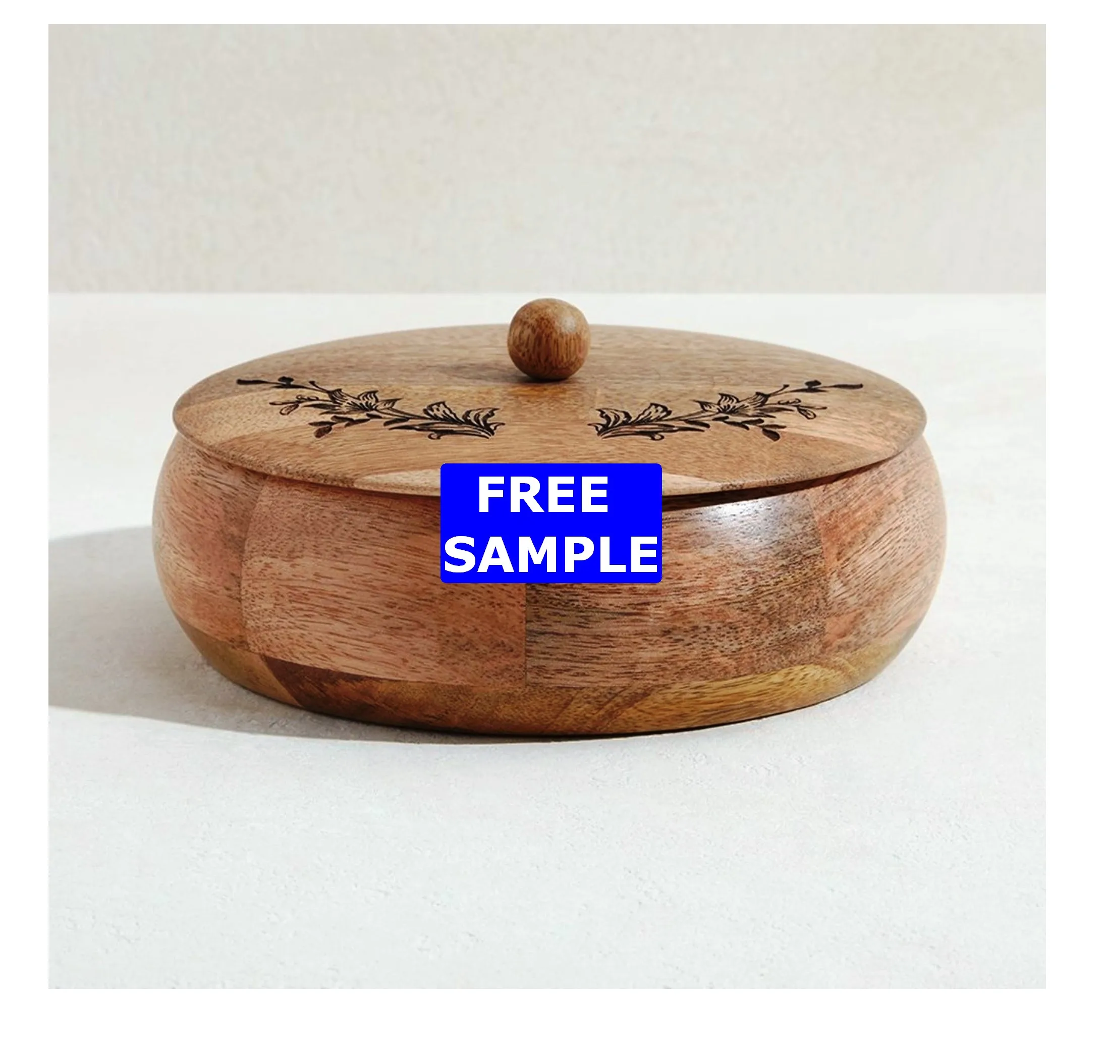 Buy Solid Wood Roti Box From Mahogany Collection Small Online Indian ...