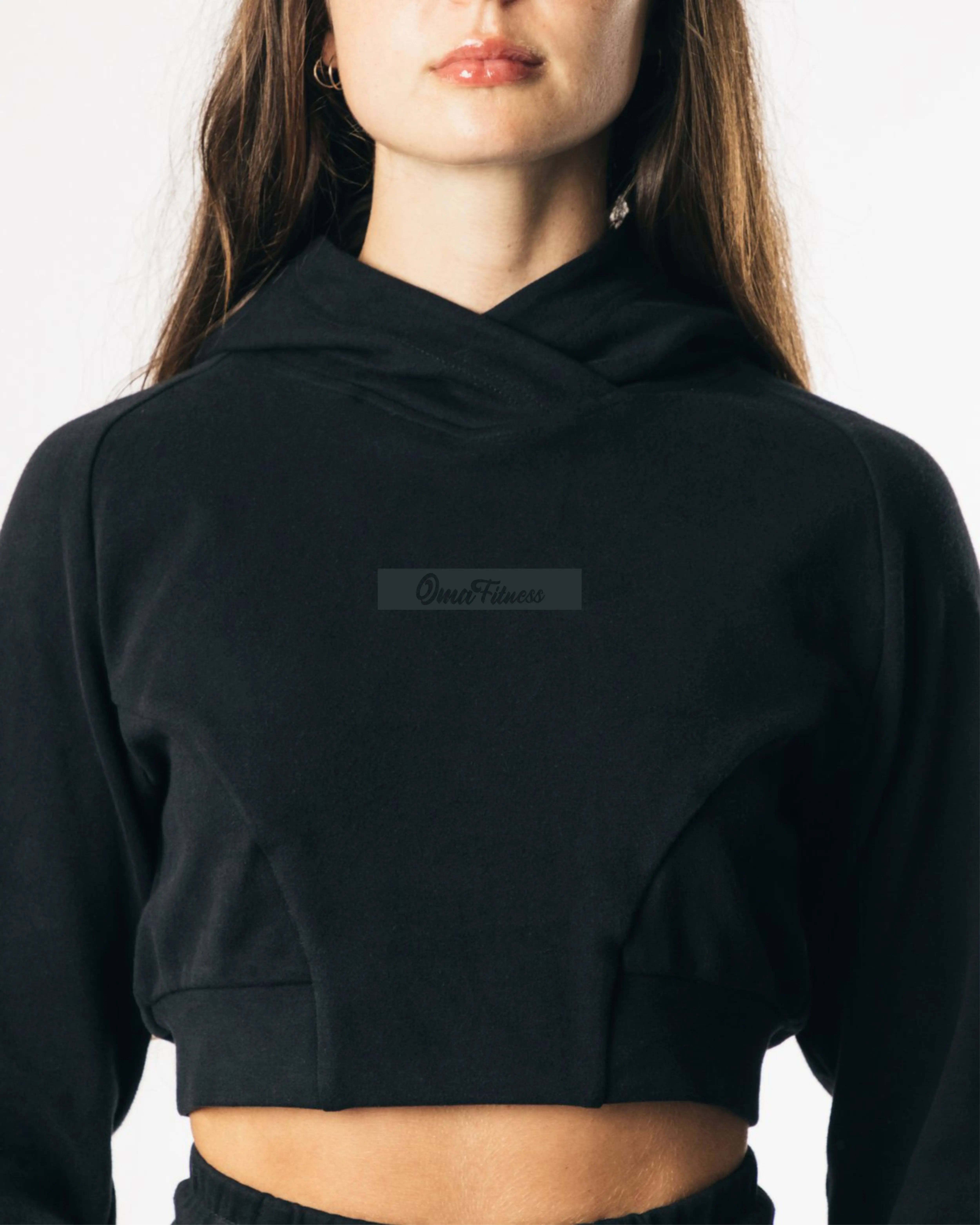 Cropped Hoodies Women Solid Sweat Shirt Long Sleeve Female Crop Top ...