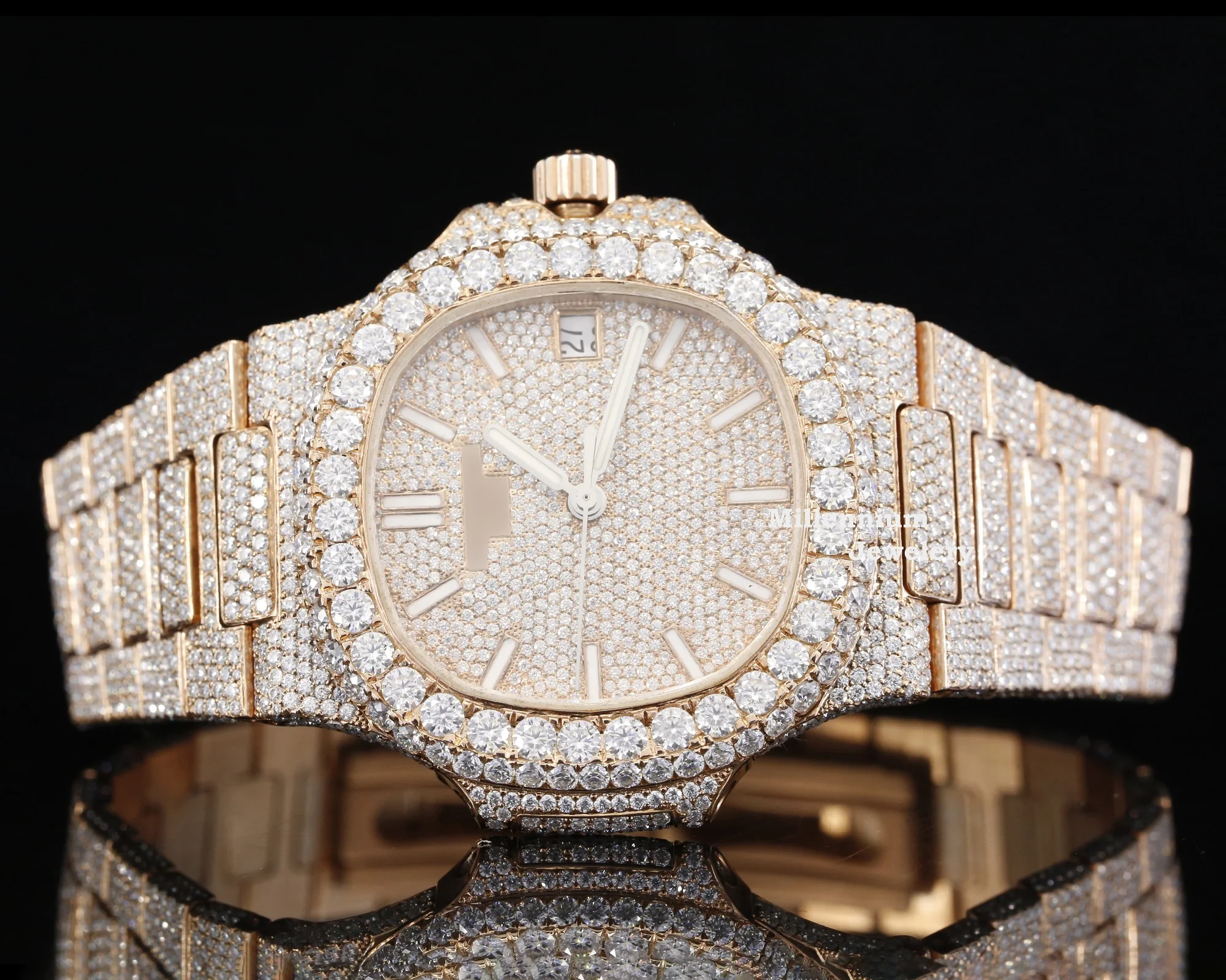 Oem Custom Made Moissanite Iced Out Watch With Luxury Style & Top Grade ...