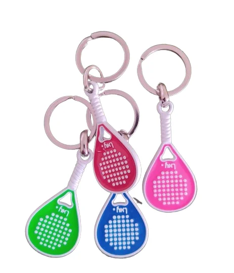 Padel Tennis Racket PVC Key Ring Holders Custom Durable High Quality ...
