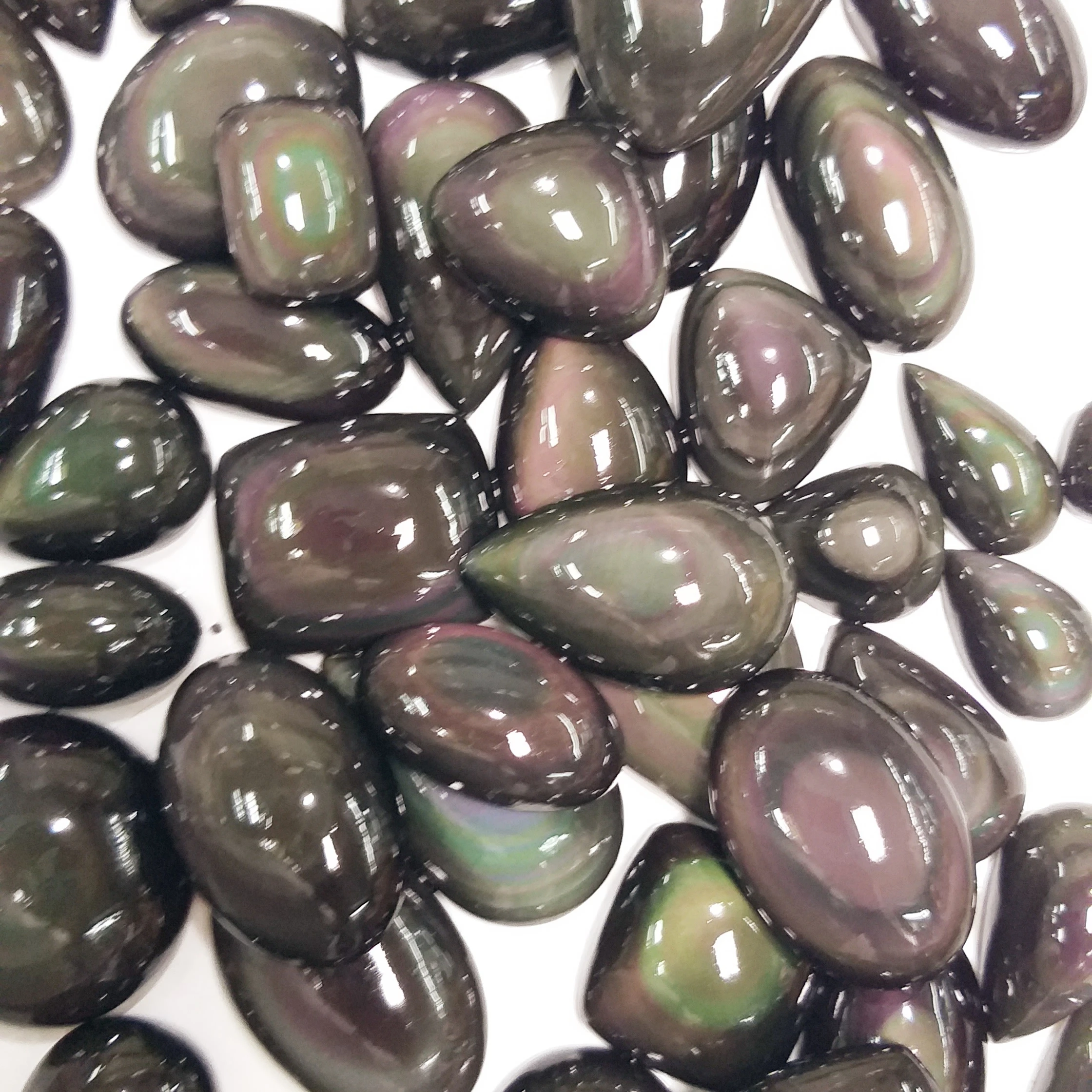 Top Grade Rainbow Obsidian Gemstone Handmade Loose GemStone for Jewelry ...