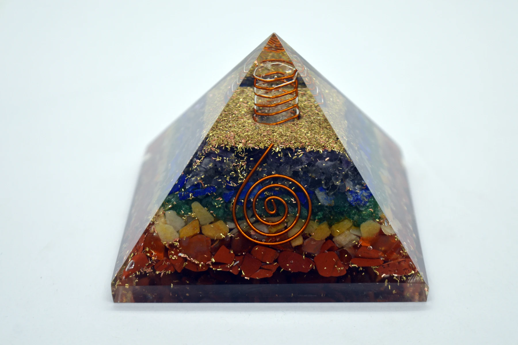 Beautiful 7 Chakra Tree Of Life Orgone Pyramid For E-energy Protection ...