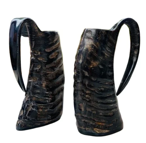 Wedding And Restaurant Viking Drinking Horn Mugs Unique Design Cow Horn ...