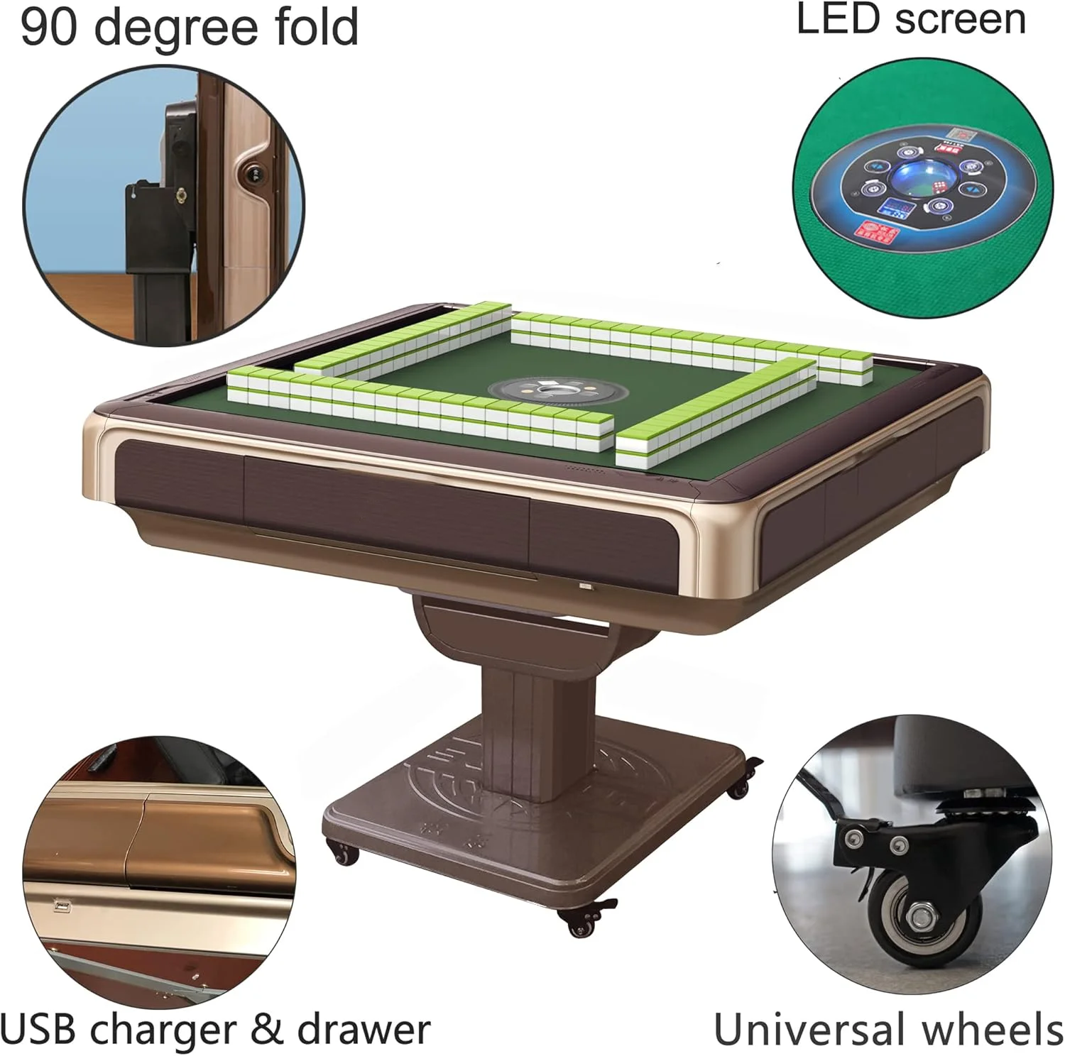 Automatic Mahjong Table with Quick Shuffling - Home & Commercial Use