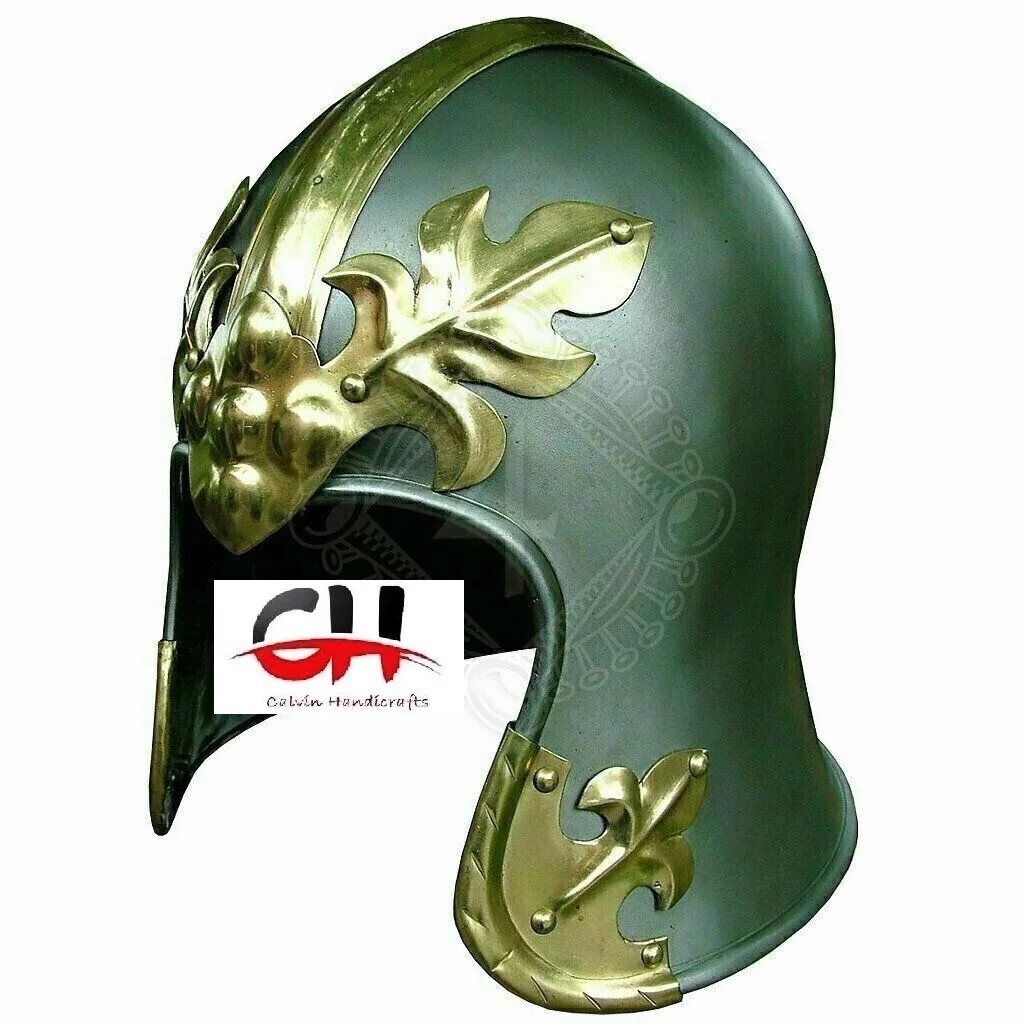 CHk Medieval Barbuta Armor Helmet Great Knight 18Ga Polished Handmade ...