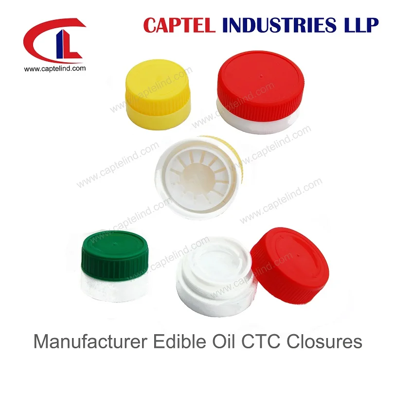 29/21 Plastic Edible Oil Bottle Cap - Snap Fit CTC Closure