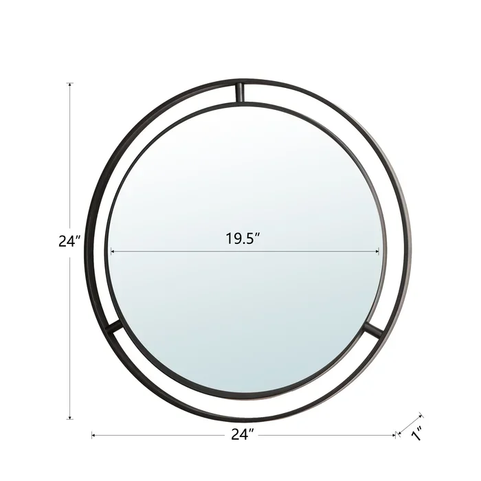 Luxury Design Wall Mirror Round Shape Black Frame decorative Wall ...