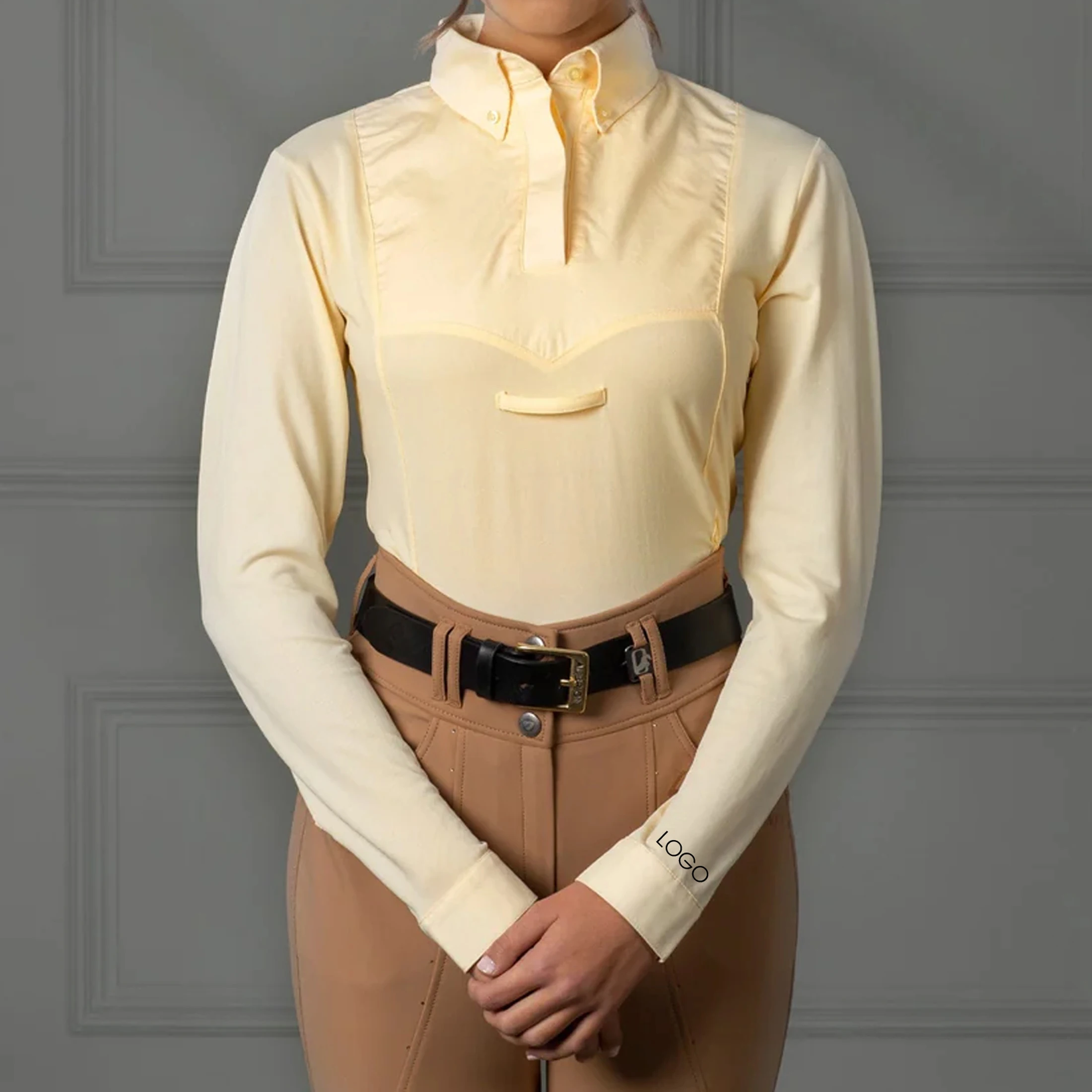 Long Sleeve Women Equestrian Wear Breathable Polyester Fabric ...