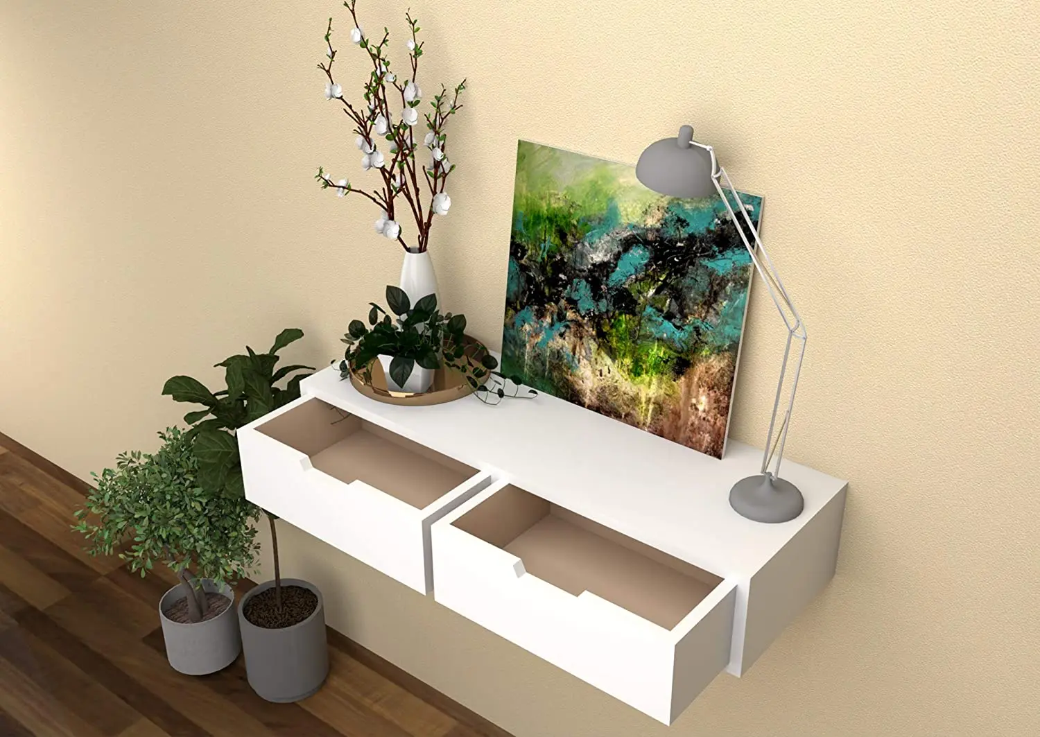 Versatile Wall Mounted Floating Wood Shelves - WOODOPIA