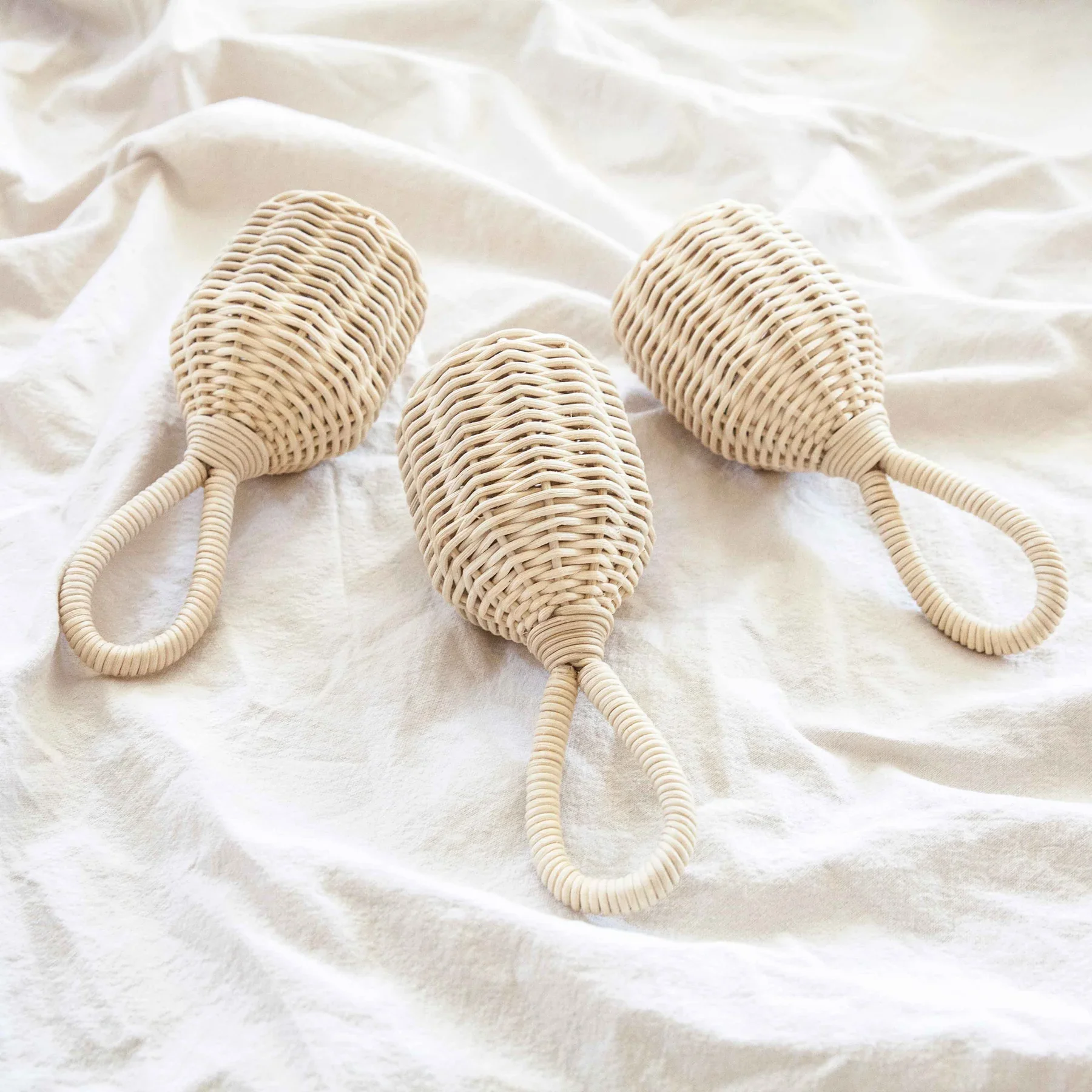 Rattan Baby Rattle - Handmade Boho Rattan Shaker - Wicker Rattan ...