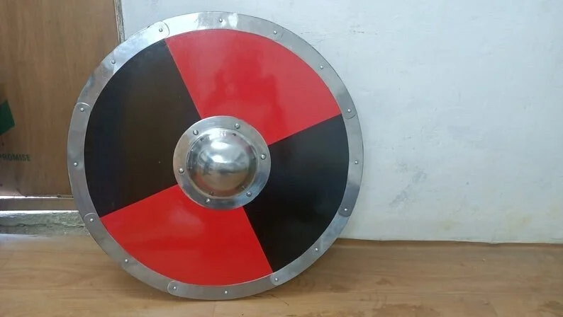 Handmade 24 Inch Viking Crusader Shield Hand Made Painted Toy Viking ...
