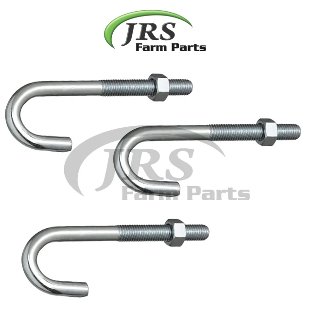 J Type Anchor Bolt with Nut and Washer - Galvanized J Shape