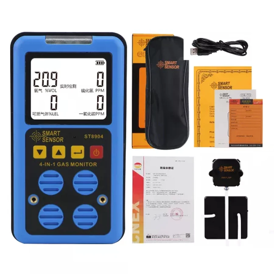 Smart Sensor ST8904 4in1 Gas Detector with Imported Sensor - Monitors ...