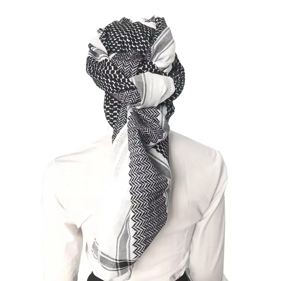 High Quality Muslim Islamic Shemagh 100% Cotton Keffiyeh Arab Scarf ...
