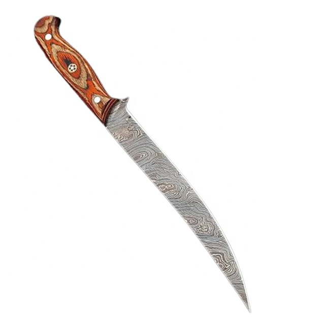 Custom Handmade Fillet Knife Damascus Steel Fillet Knife Fishing Tool ...