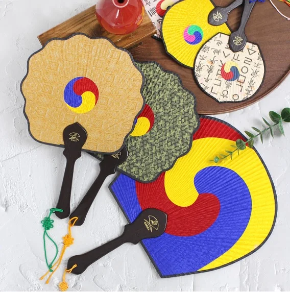 Korean Traditional Silk Line Taegeuk Hand Fan With Norigae Folding ...