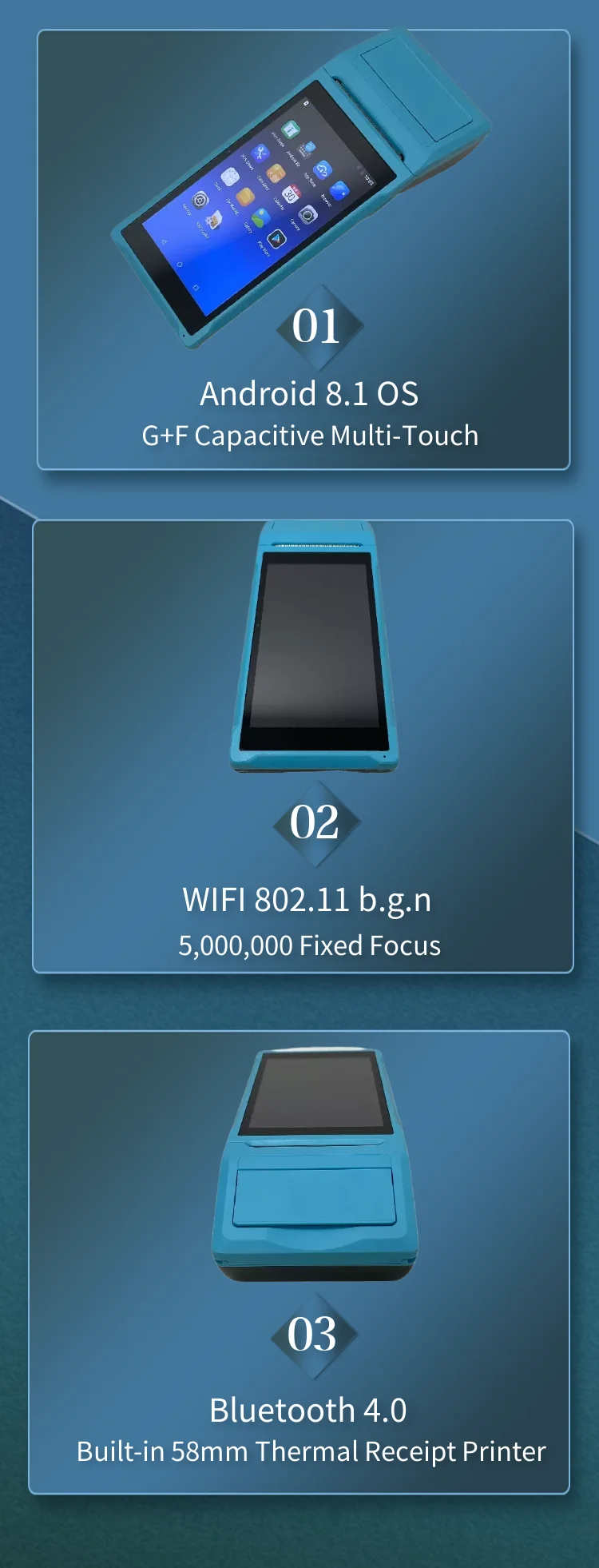 All in One Handheld PDA Printer - Smart POS Terminal