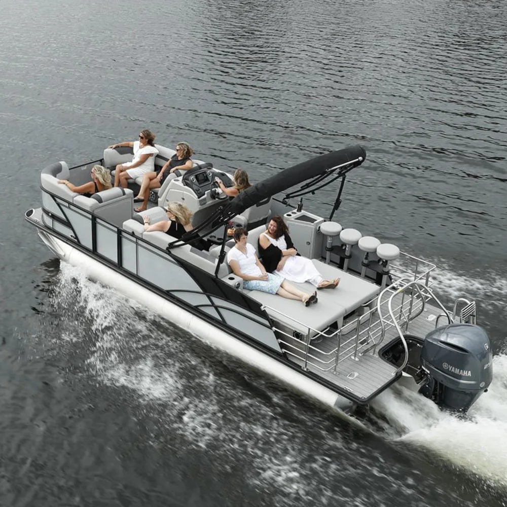High-Performance Aluminum Pontoon Inflatable Boat with Engine ...