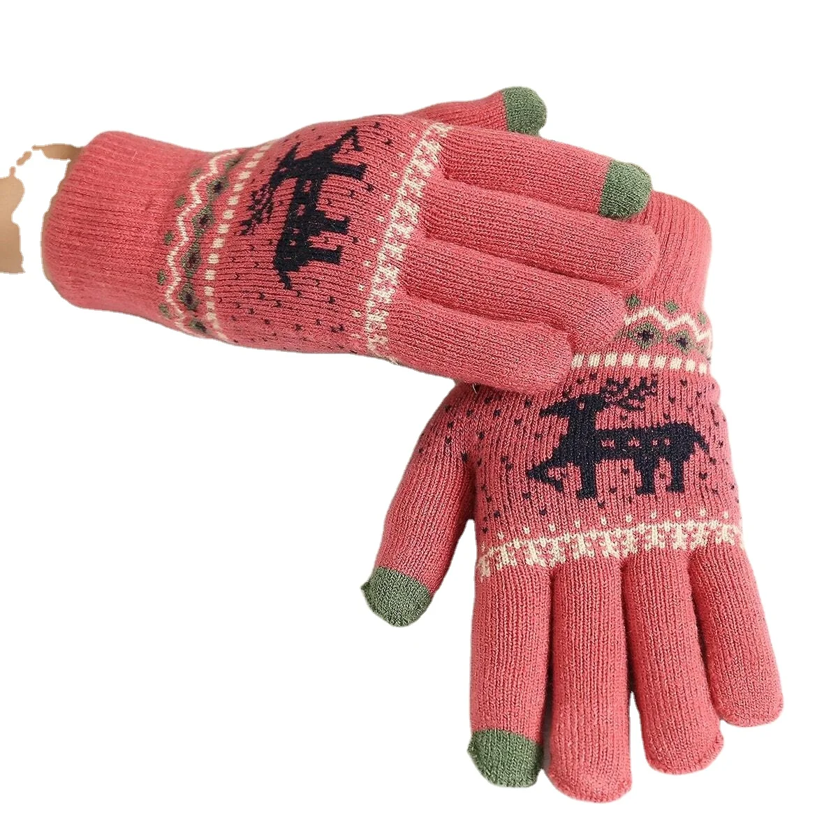 Winter Labor Protection Gloves Struggler Orange Hair Ring Coffee Foam ...