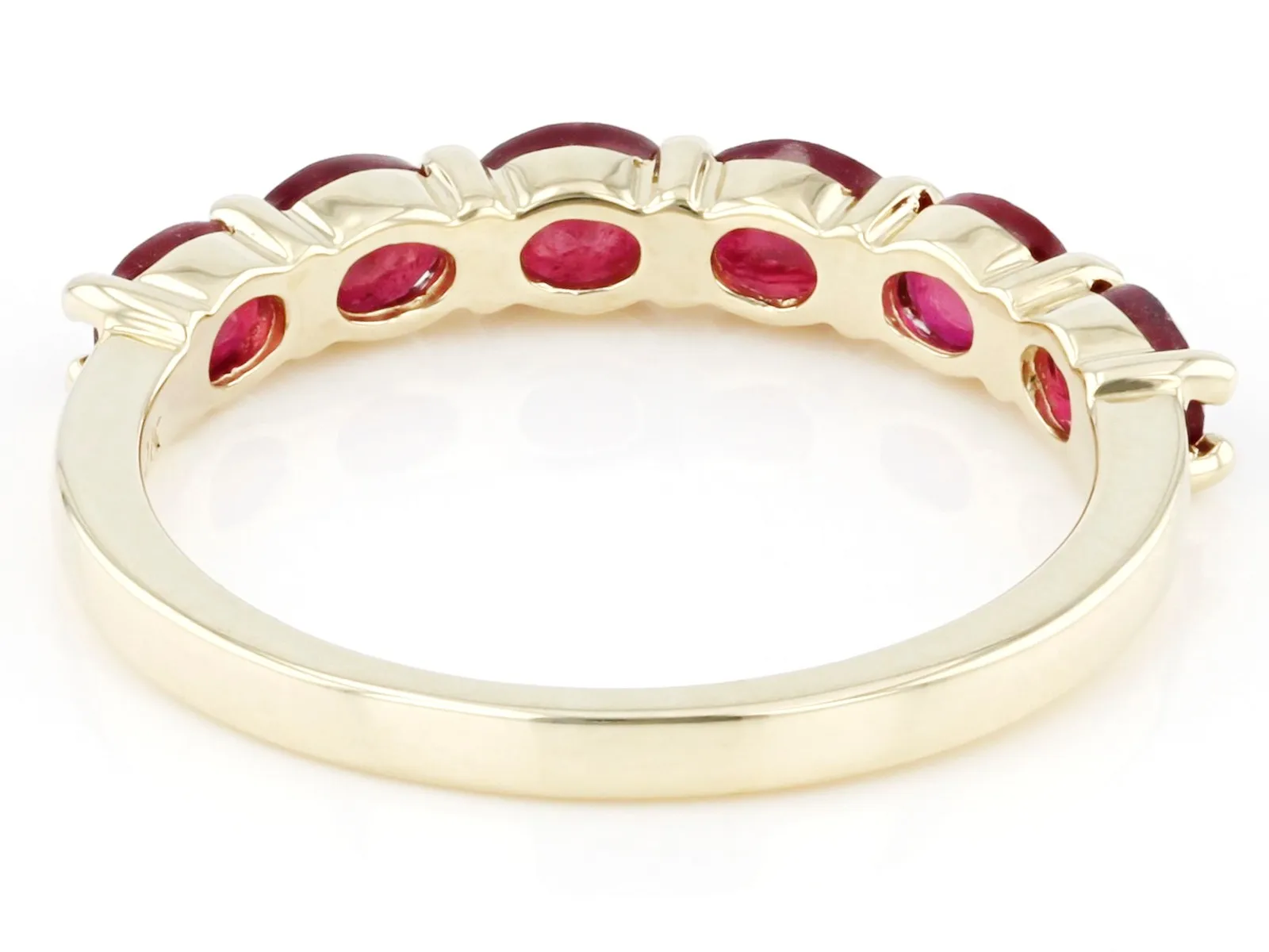 Passionate Radiance: Red Mahaleo Ruby 10k Yellow Gold Band Ring | A ...