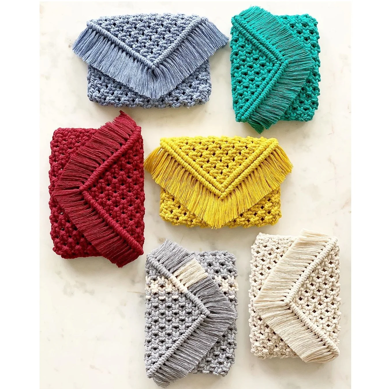 Colorful Macrame Clutch Purse Hand Woven Macrame Wallet Boho Hand Bag ...