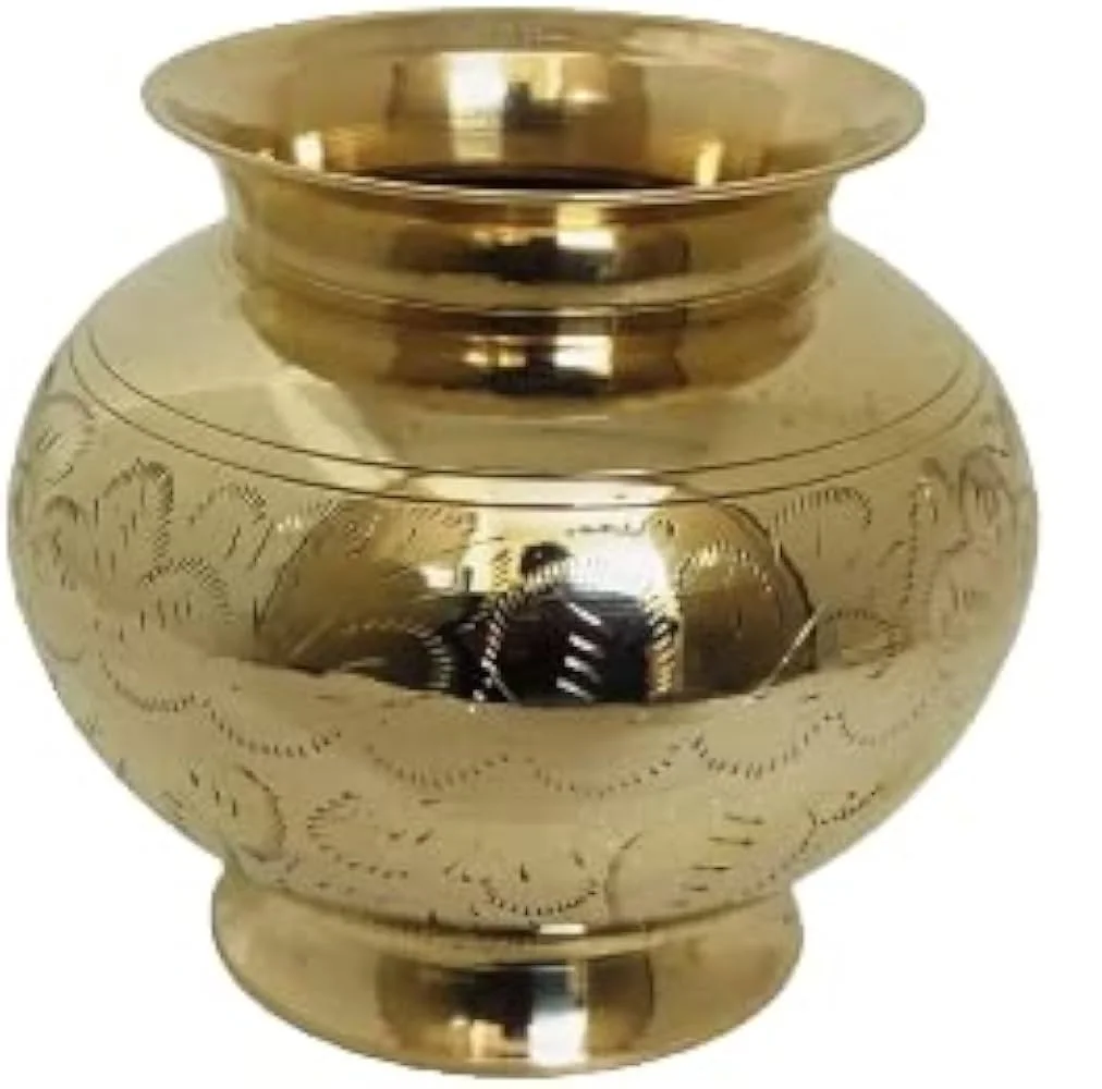 Brass Pooja Lota Kalash Lota for Festival Puja Home and Kitchen Ware ...