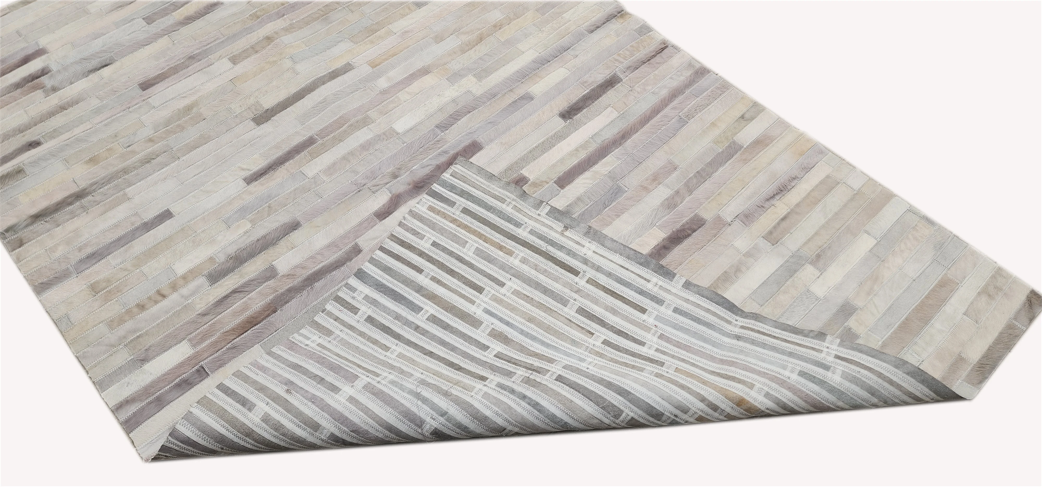 High Quality Natural Grey Color Cow Skin Pure Real Cow Leather Hair-on ...