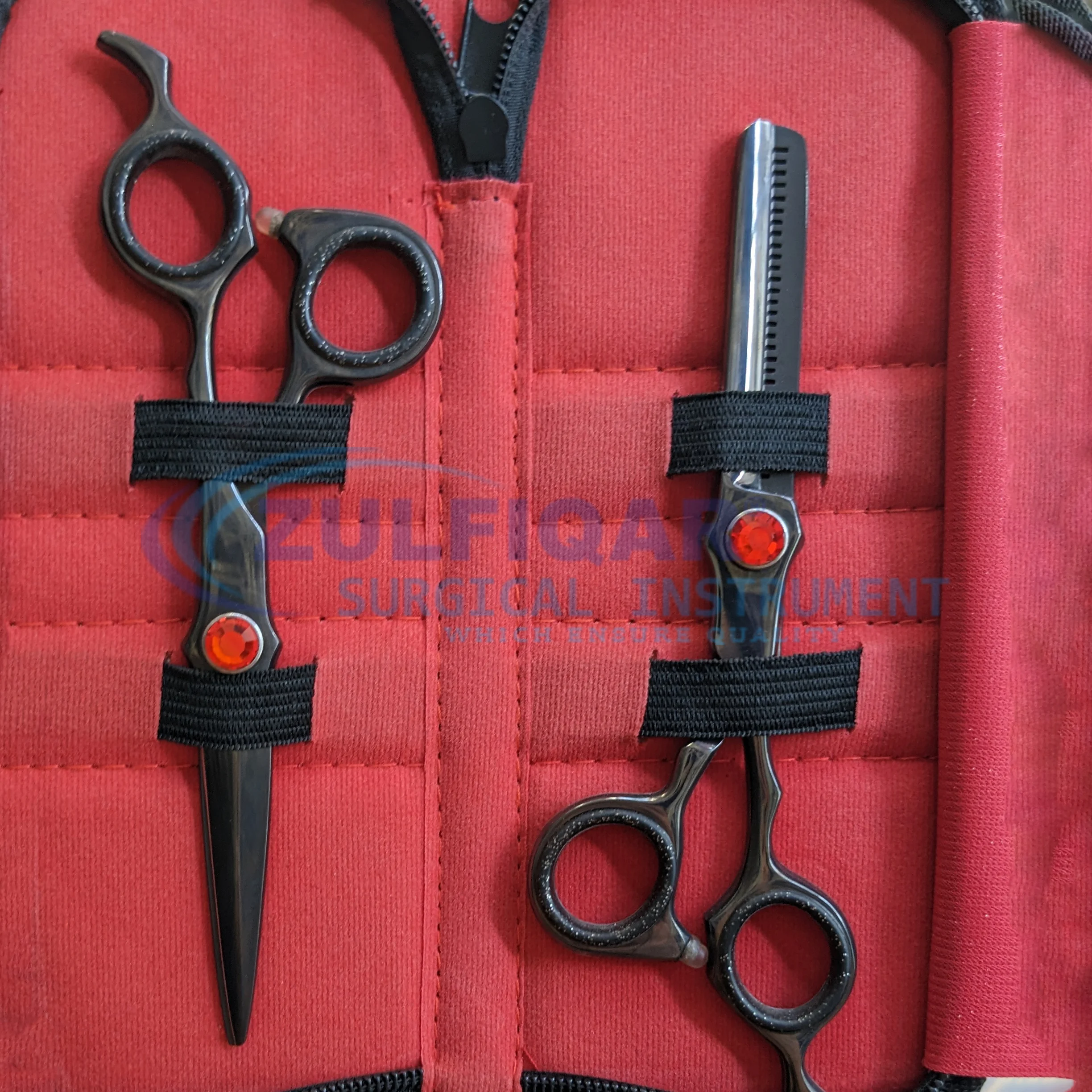 Barber Hair Scissors Set Straight Hair Scissors Black Mate Hair ...