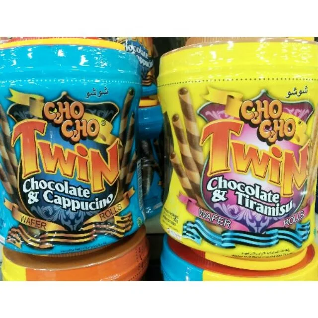Sale Cho Cho Wafer Roll Twin 500gr Chocolate & Cappuccino Flavor Roll ...