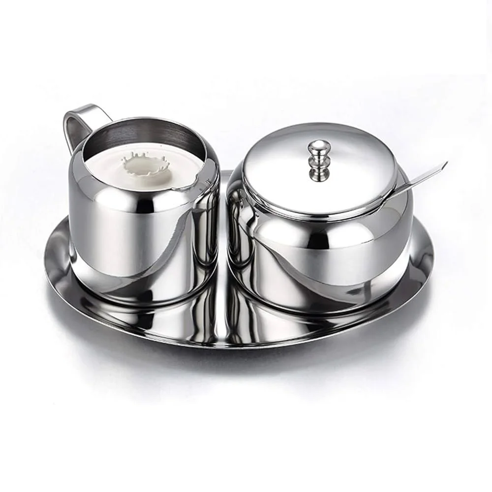 Screw Top Lid Stainless Steel Metal Sugar Canister With Antique ...