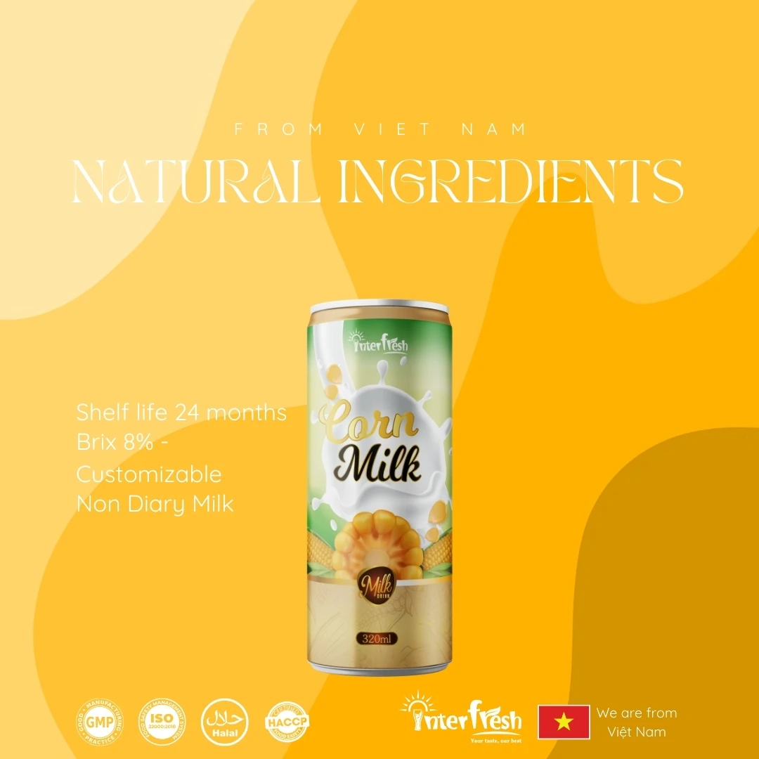 Vietnam Interfresh 320ml OEM ODM Factory Wholesale Price High Vitamin Mineral Content Corn Milk ...