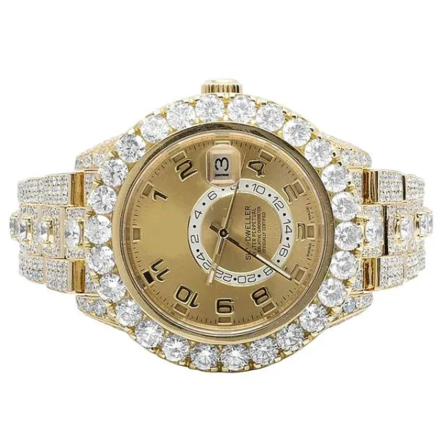 Custom Vvs White Moissanite Diamond Watch For Men And Women Diamond ...