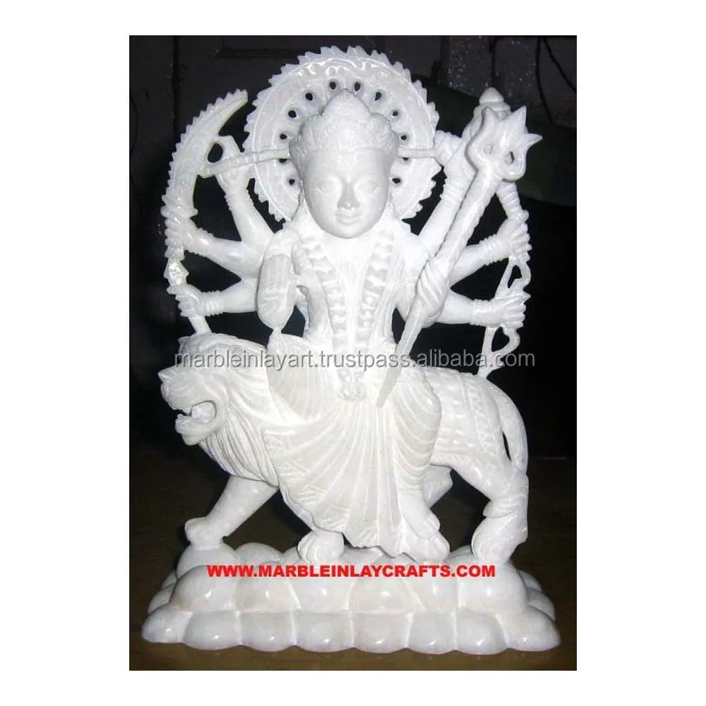 Very Beautiful Glorious Art Work Navratri Special Pure Marble Durga ...