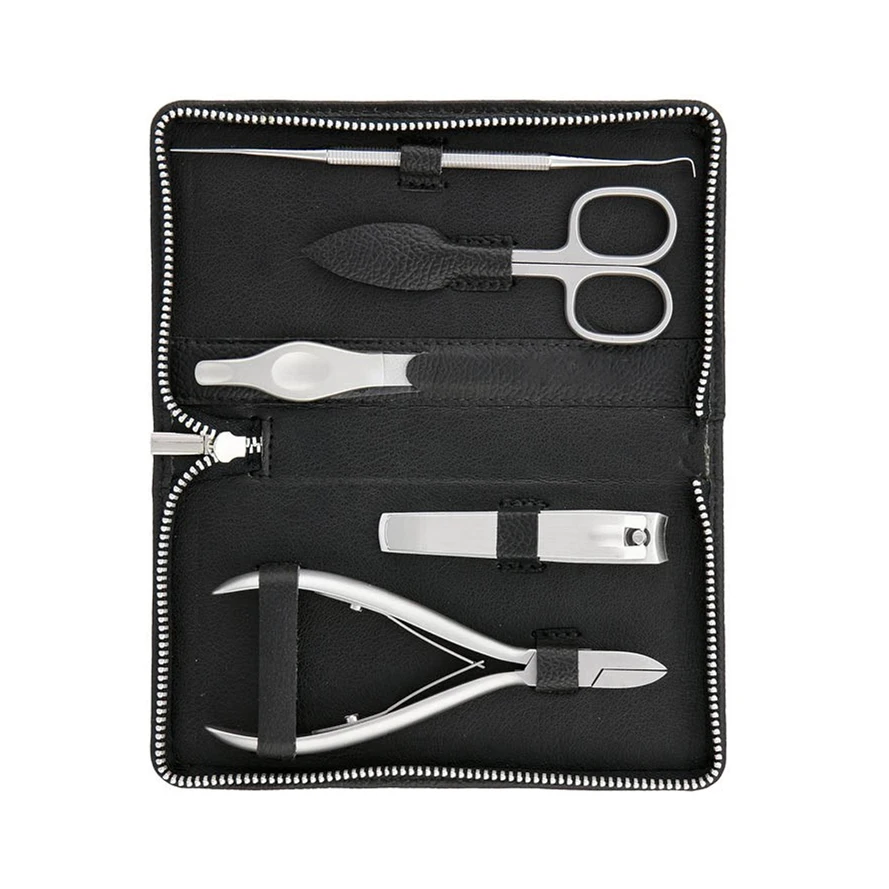 Genuine Leather Manicure Pedicure Instruments Pouch Zipper Case | Salon ...