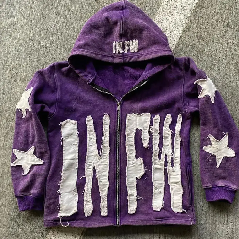 Heavy Duty Drop Shoulder Full Zippervintage Sun Faded Distress ...