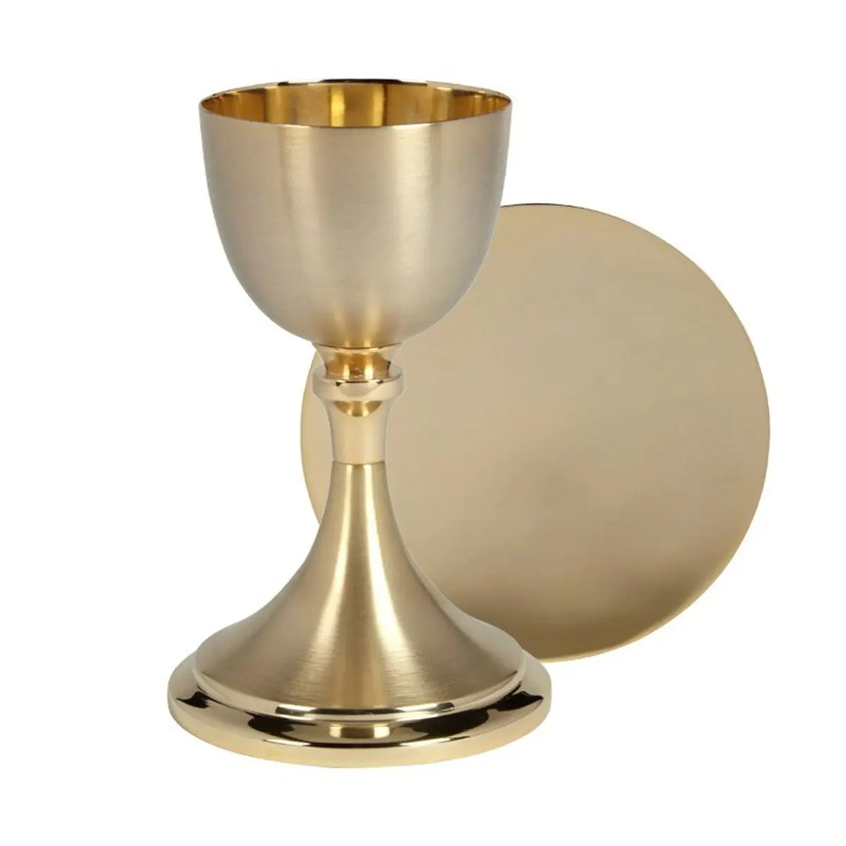 Engraved Gold-Plated Brass Chalice Handmade Religious Badge & Emblem ...