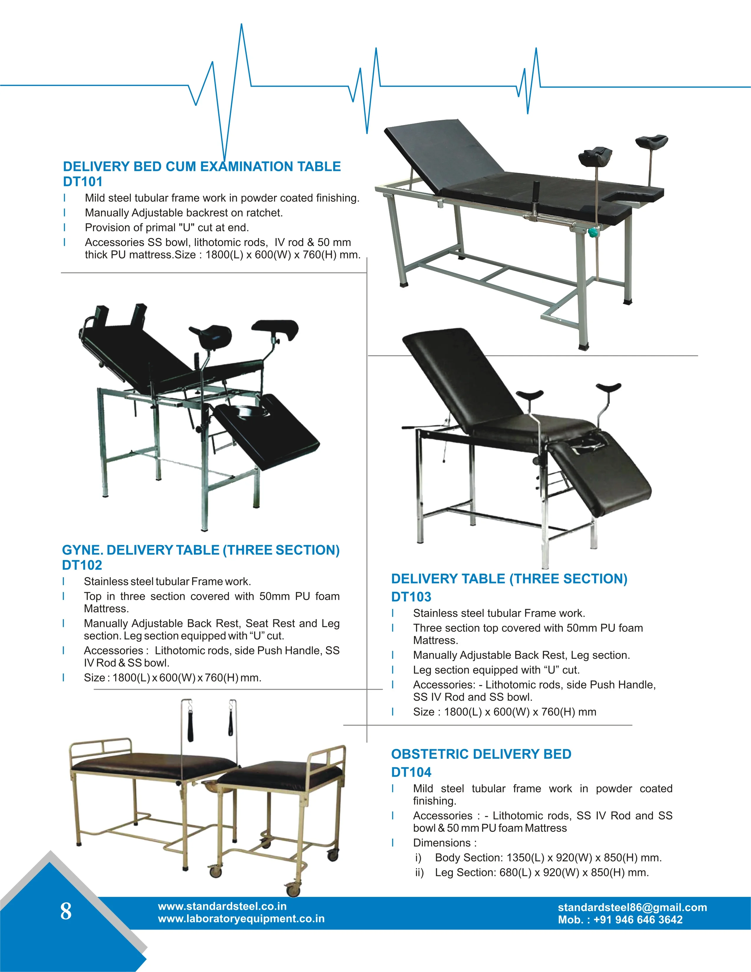Delivery Table Gynecological Obstetric Delivery Table Hospital ...