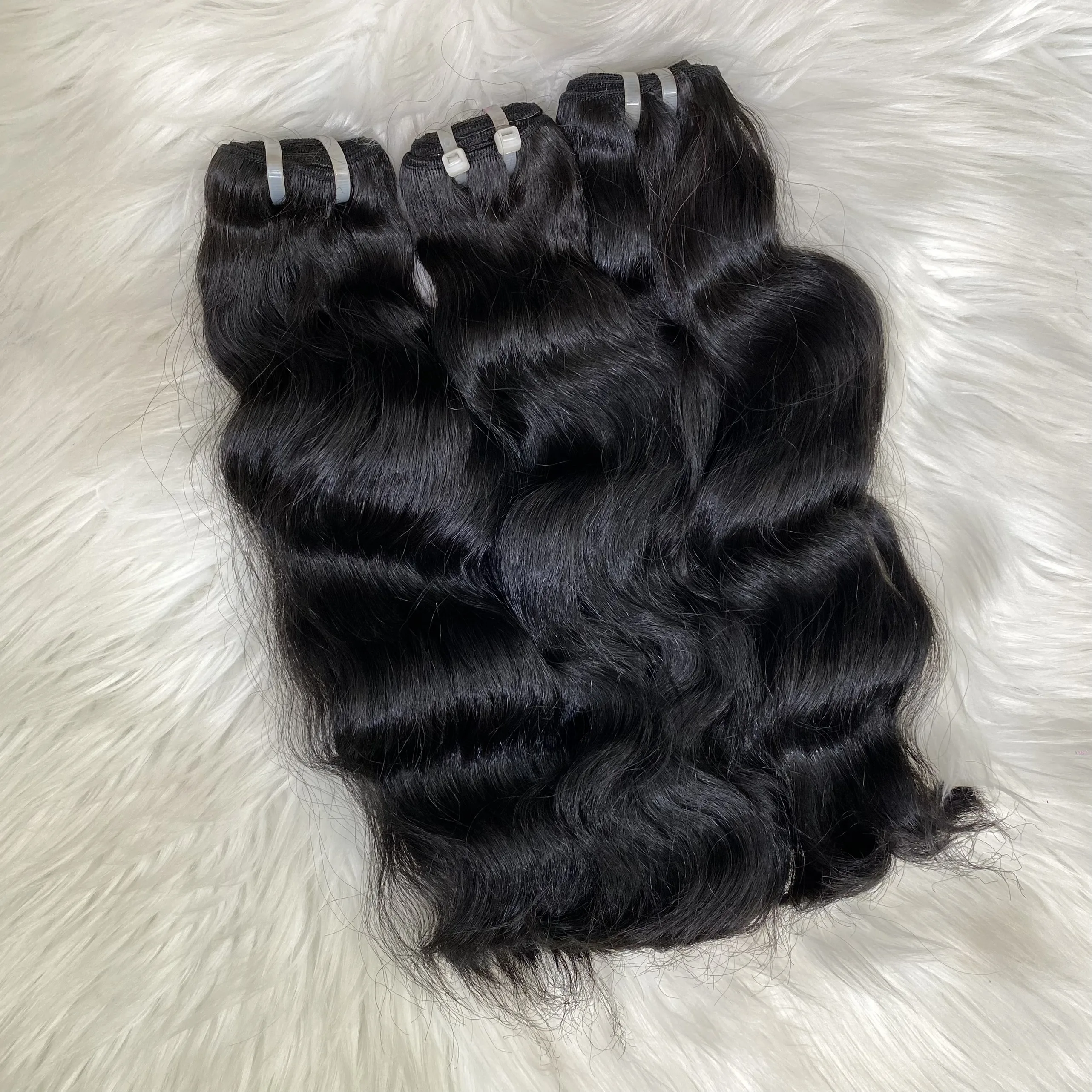 Cambodian Natural Wavy Human Hair Bundles Raw Unprocessed Virgin Hair ...