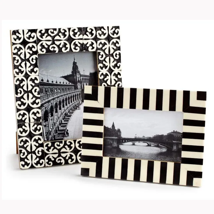 Modern Luxury Bone Inlay Photo Frame For Table Decor Hand Carved Photo ...