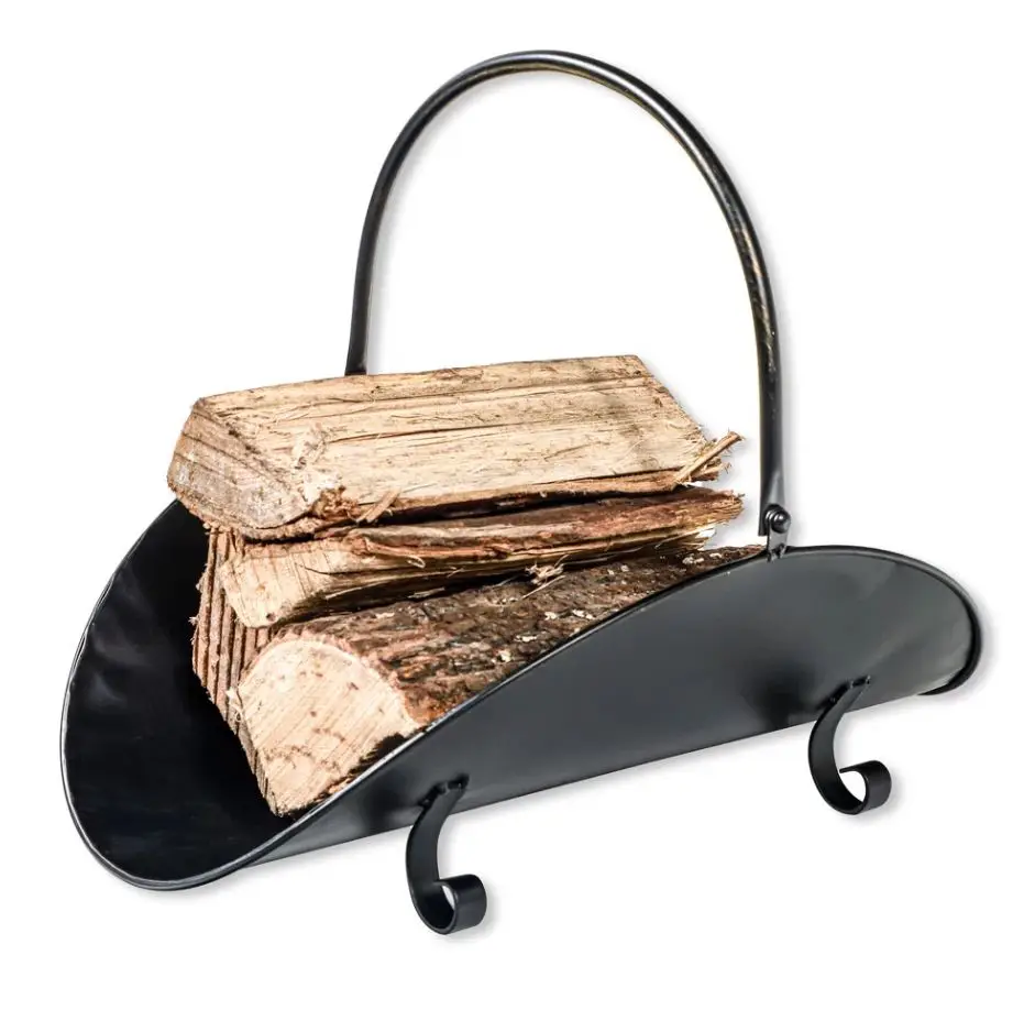 Durable Cast Iron Firewood Rack - Perfect for Home & Garden