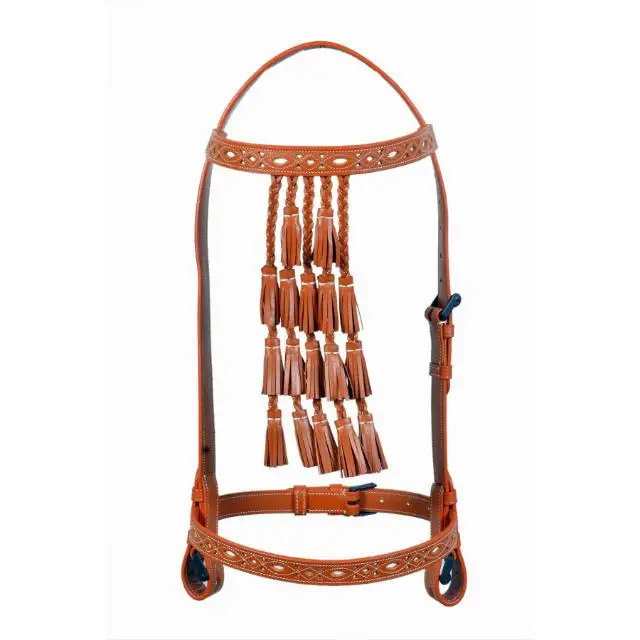 Best Quality Equestrian Indian Harness Genuine Leather Spanish Bridle ...