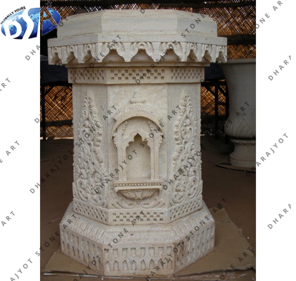 Yellow Sandstone Antique Design Hand Carved Tulsikyara Use For Home ...