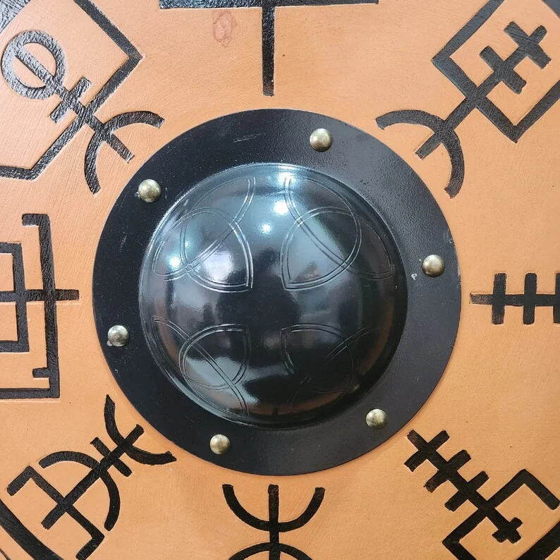 Medieval Viking Shield Battle Ready Shield Wooden Wall Decor Valentines ...