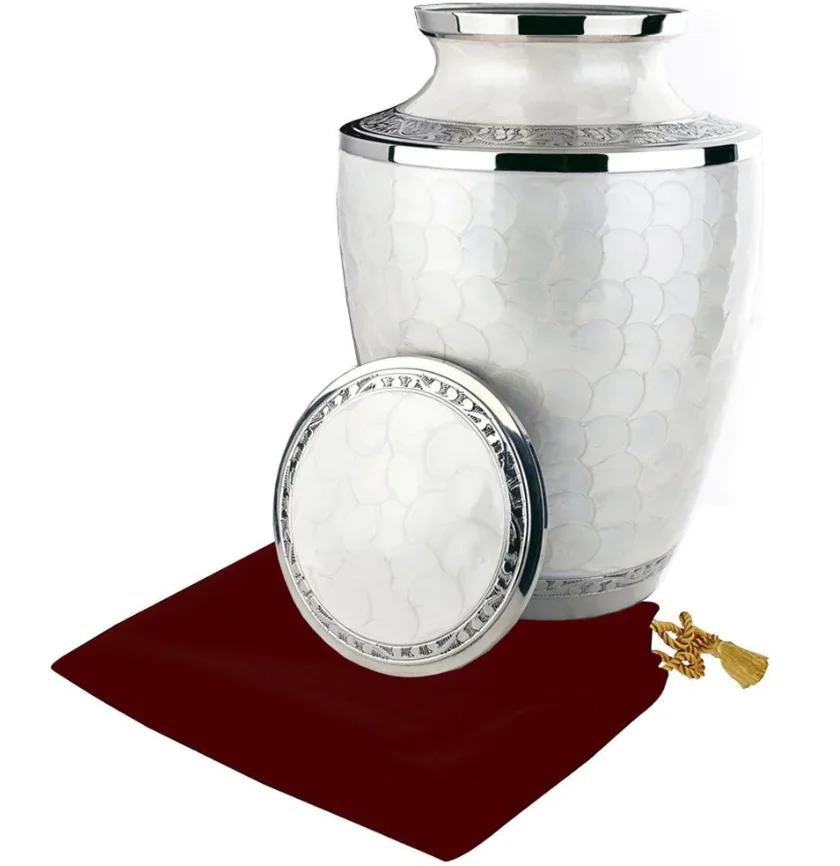 Red Beautiful Cremation Urns Garden Funeral Metal Ceramic Angel Marble ...