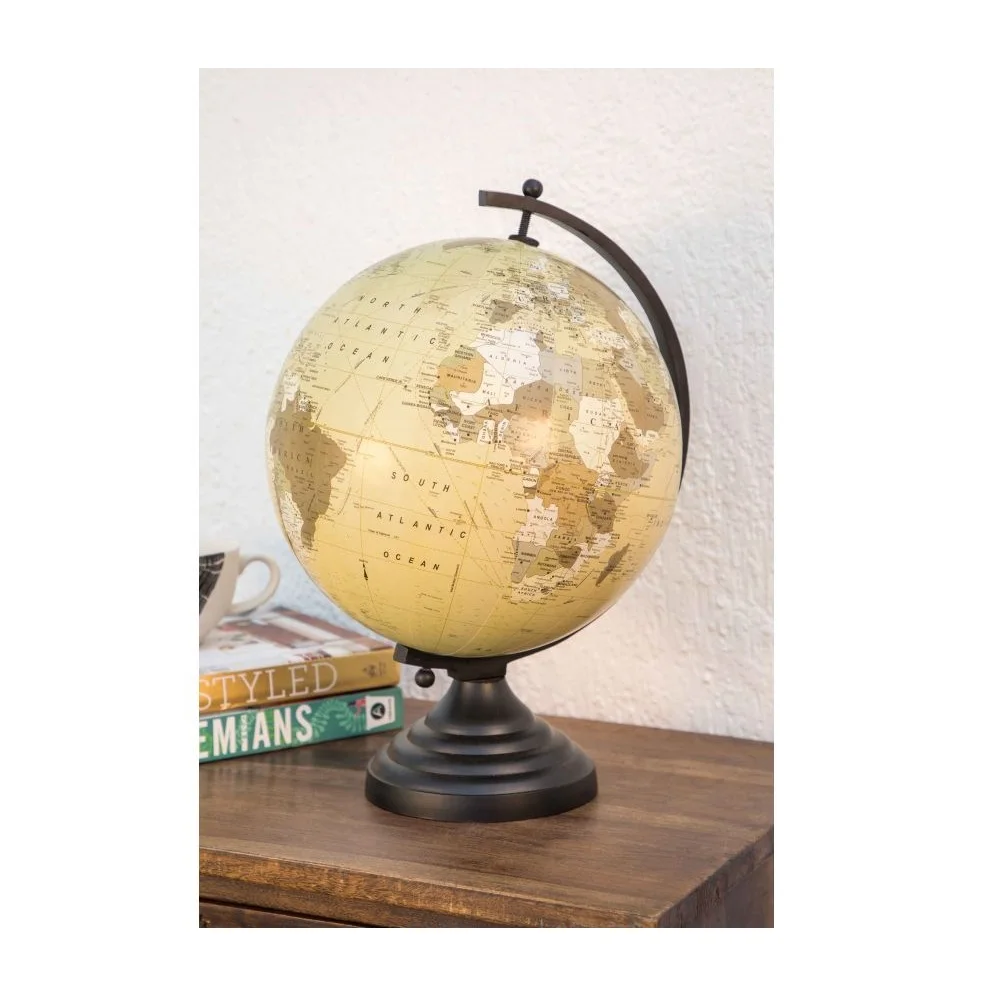 Fully Gold Design Globe World Map Tableware Shiny Finishing Design ...