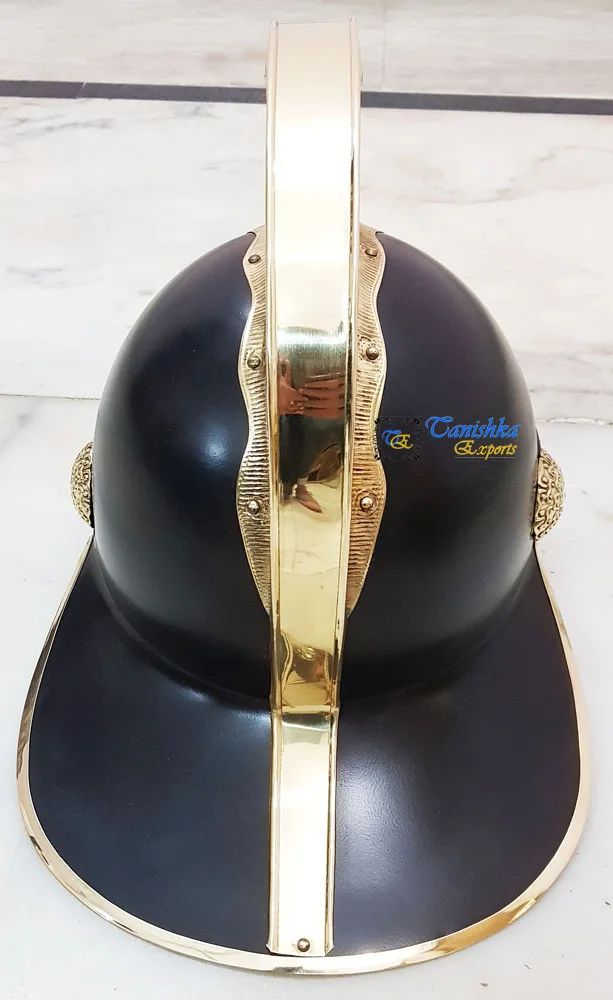 Medieval Iron & Brass Fire Fighter Armor Helmet Fire Brigade`s Officers ...
