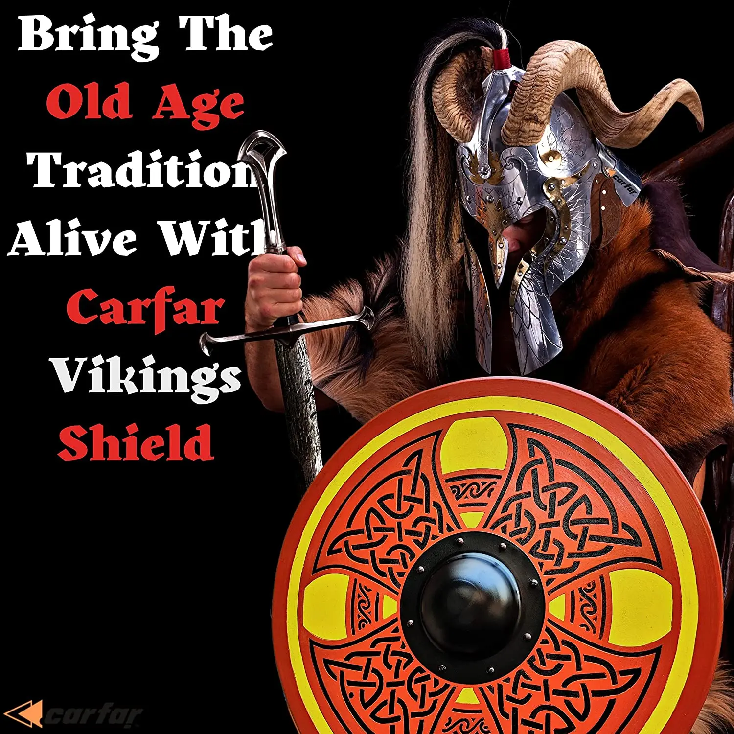 Medieval Vikings Adult Size 24" Warrior Shield Handmade Natural Wood ...