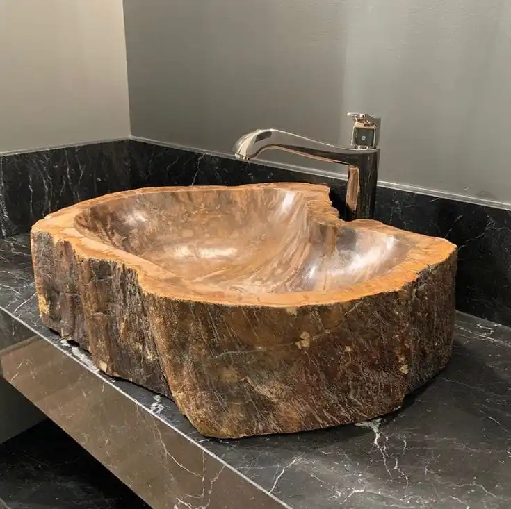 Unique Solid Wood Washbowl Handcrafted Washbasin Eco-friendly Sink ...